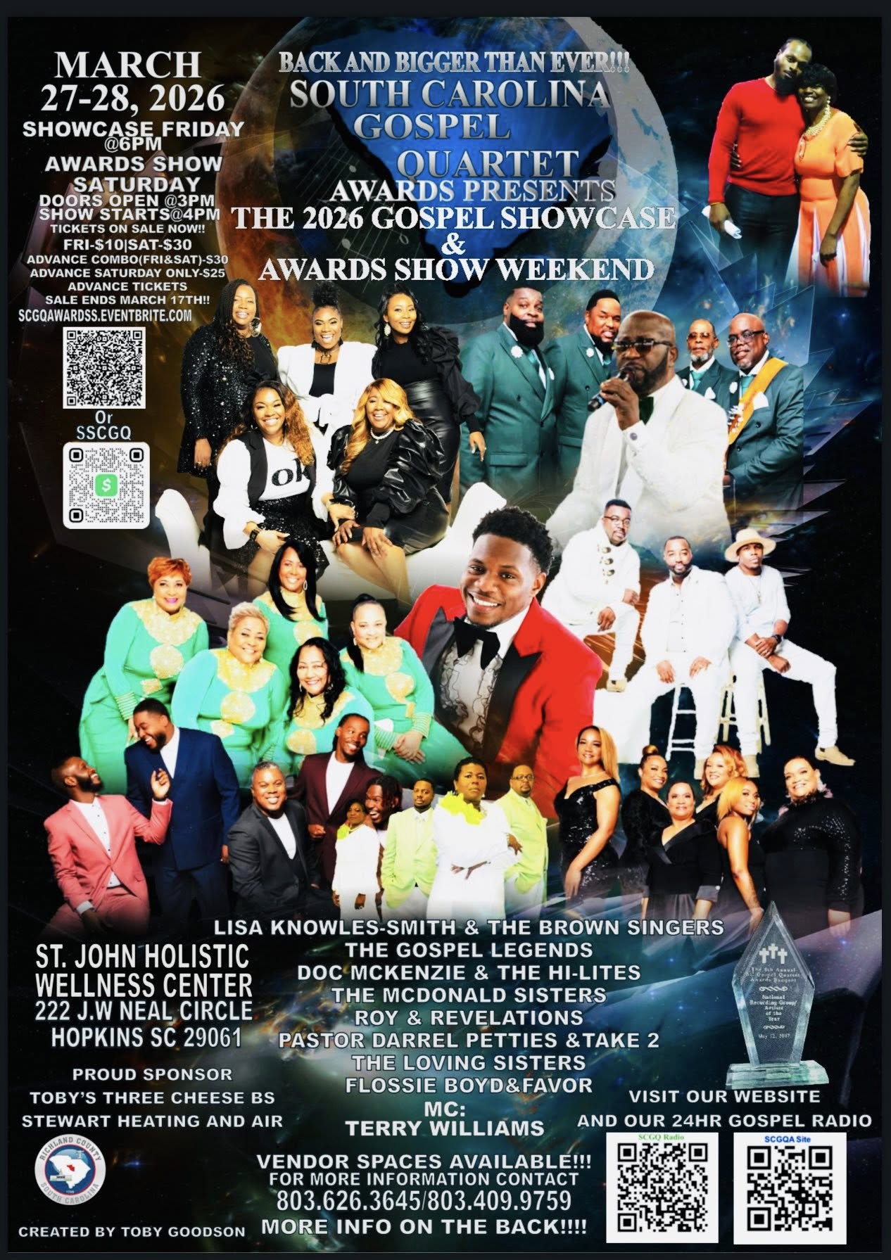 SC Gospel Quartet Awards Presents The 2026 Gospel Showcase And Awards ...